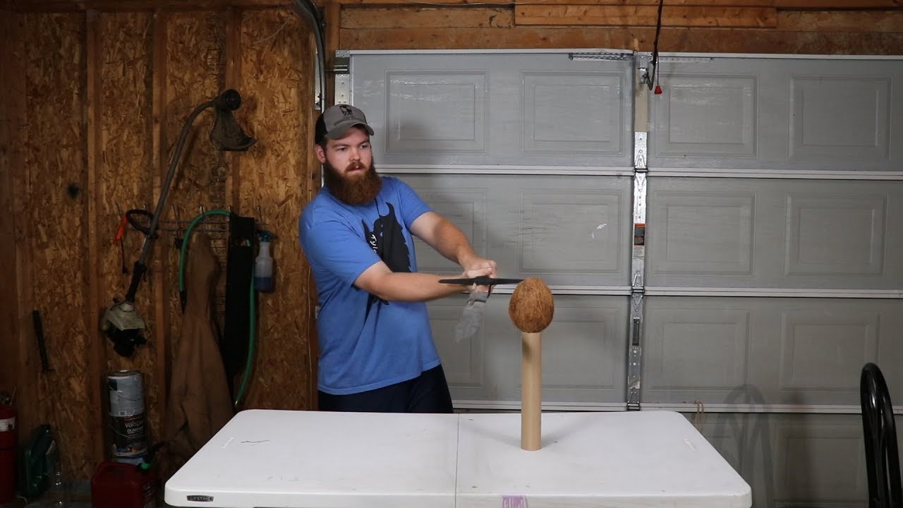 Can A Sword Cut Through A Coconut? - YouTube
