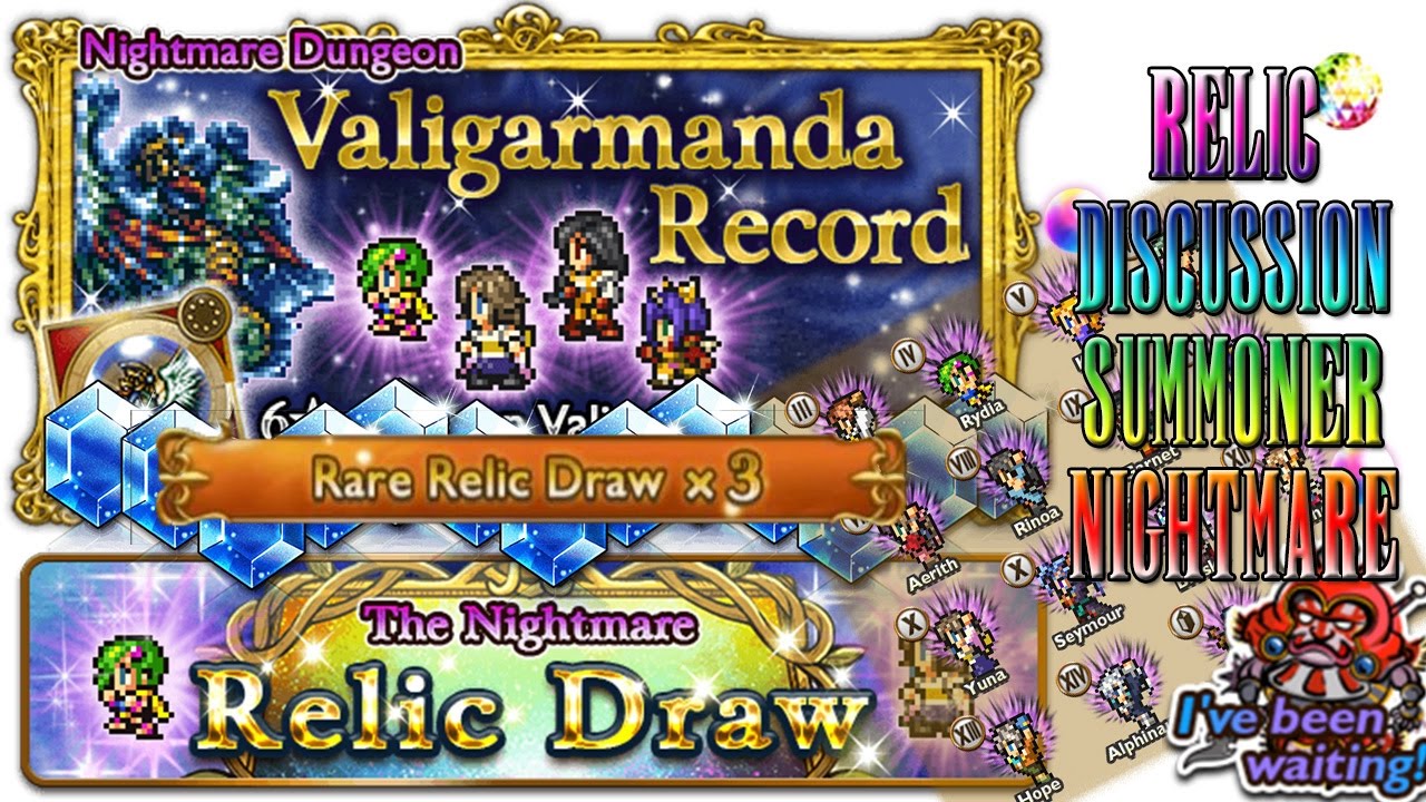[FFRK] The Nightmare Summoner Rare Relic Review | x3 Rare Relic Draw ...