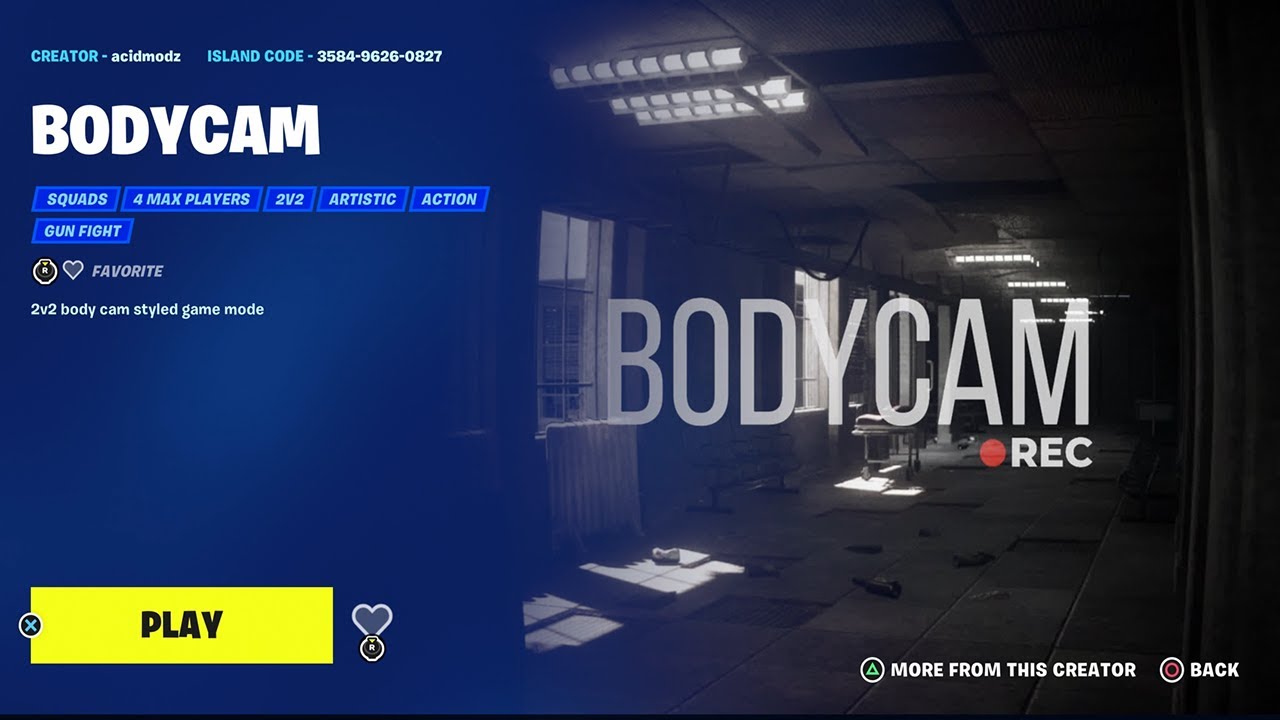 BodyCam & Realistic 3v3 First-Person Map Code Creative 2.0 Fortnite ...