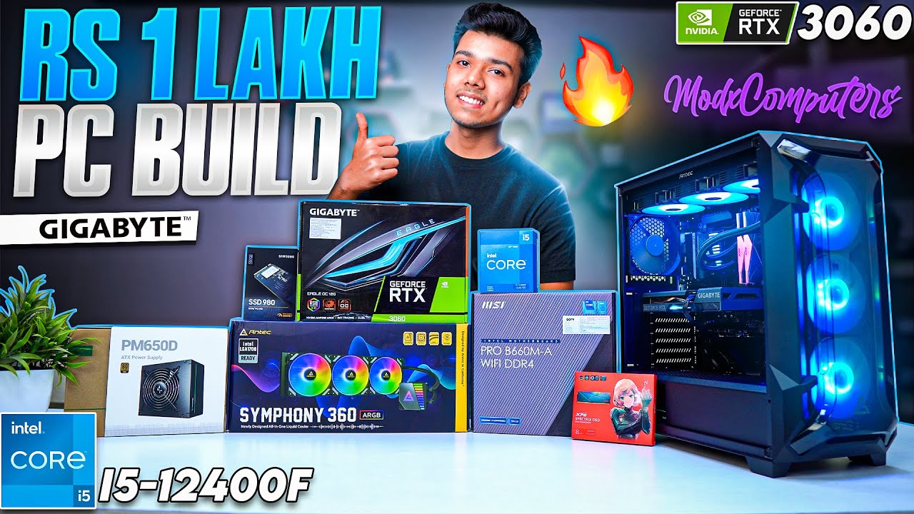 Rs 1 lakh Gaming PC Build | Intel i5-12400f & RTX 3060 - YouTube