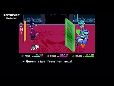 Deltarune Chapter 2: Queen Boss (Pacifist) - YouTube