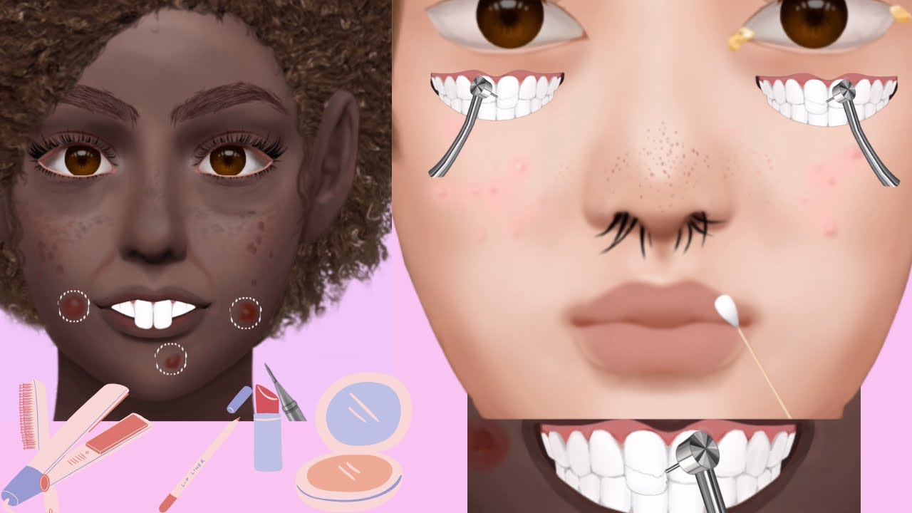 Asmr pimple poping/Makeup animation for all skin tones 020.23/Unmute ...