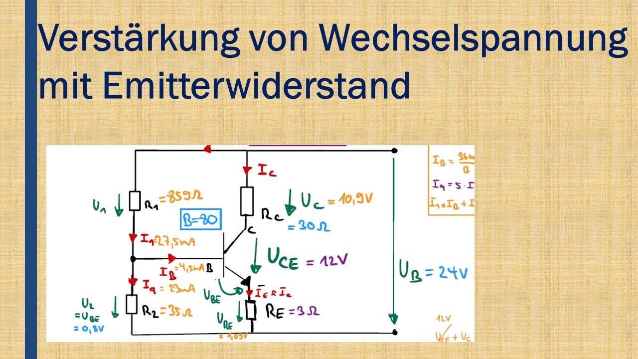 Transistor Teil 7: Verstärkung von Wechselspannung mit ...