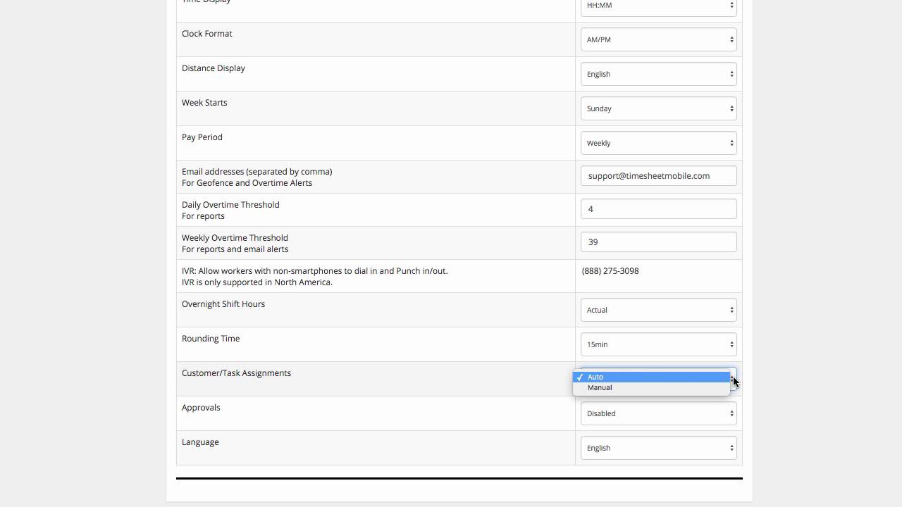 Timesheet Mobile Settings Tutorial - YouTube