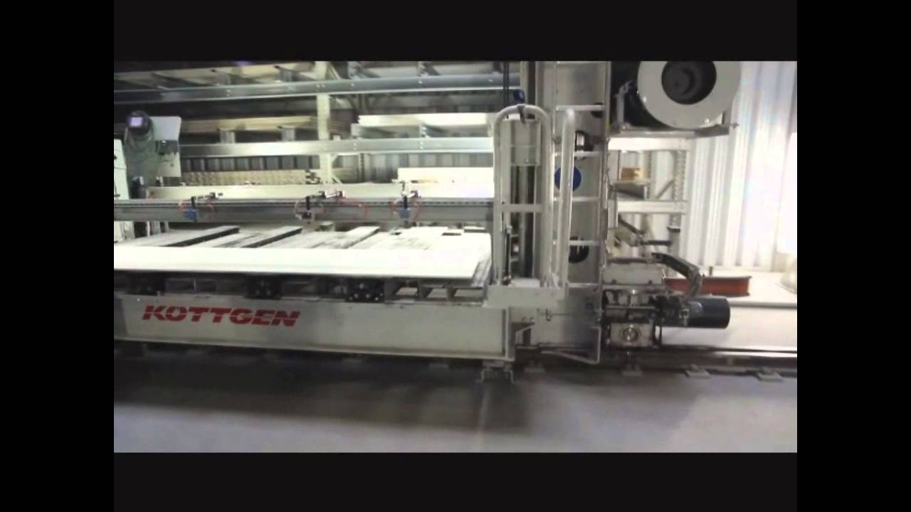 Regalbediengerät (RBG) für Plattenlagerung - YouTube