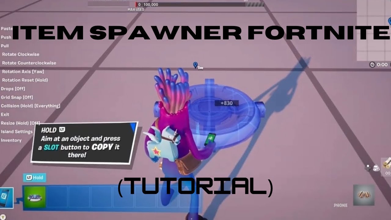 How to use item spawner in Fortnite creative (tutori al) - YouTube