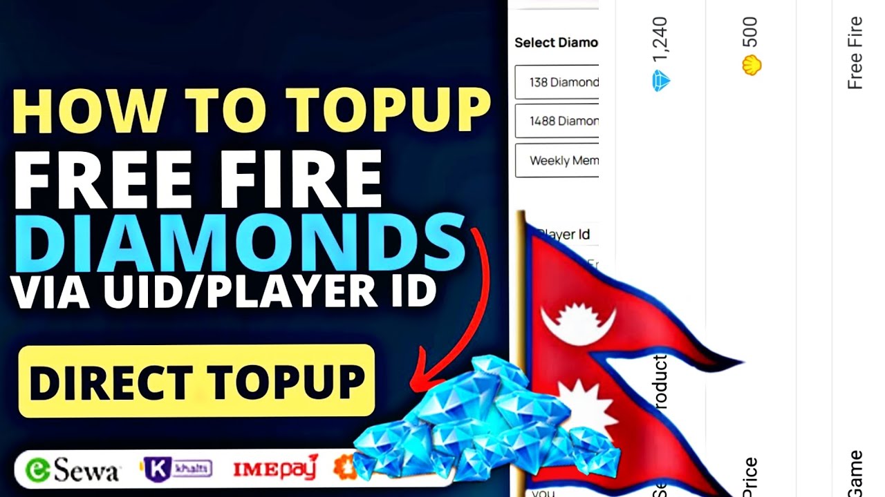 HOW TO DO UID TOPUP IN NEPAL || GARENA FREE FIRE UID TOP UP IN NEPAL ...