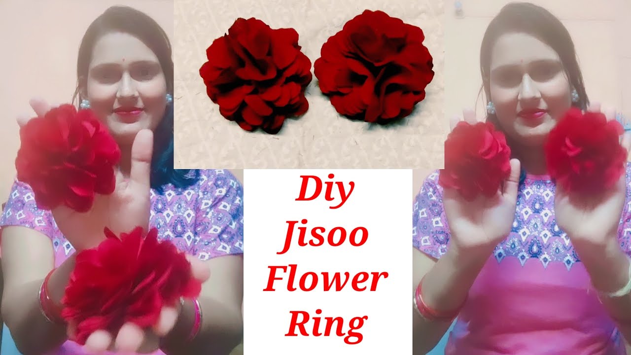 How To Make Jisoo Flower🌹Ring // Diy jisoo Flower Ring // jisoo ...