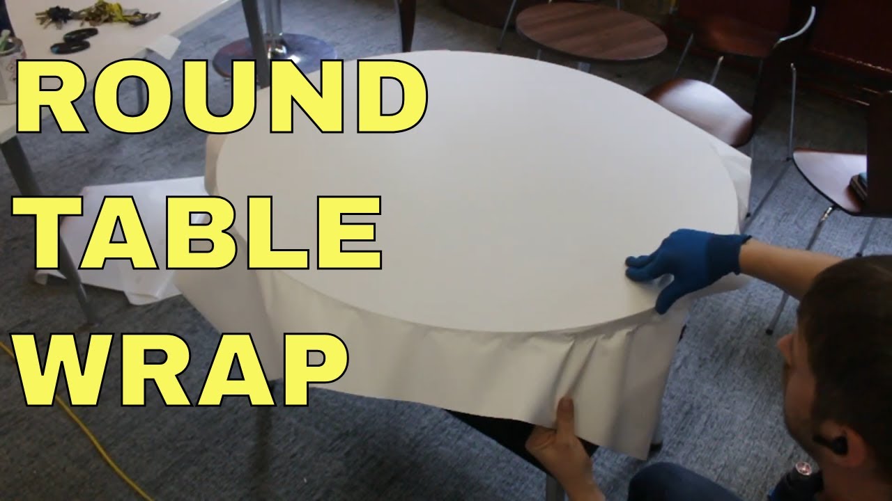 ROUND TABLE VINYL WRAP IN MATT WHITE - YouTube