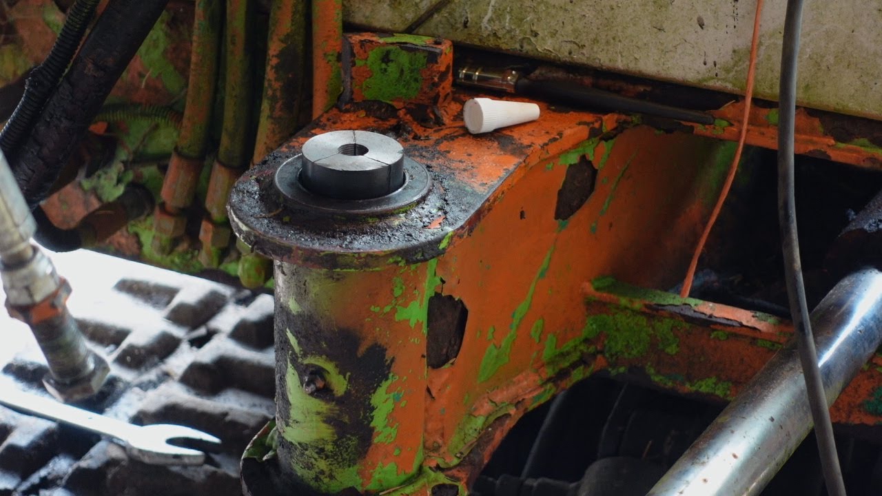 Restoring a mini digger king post - YouTube