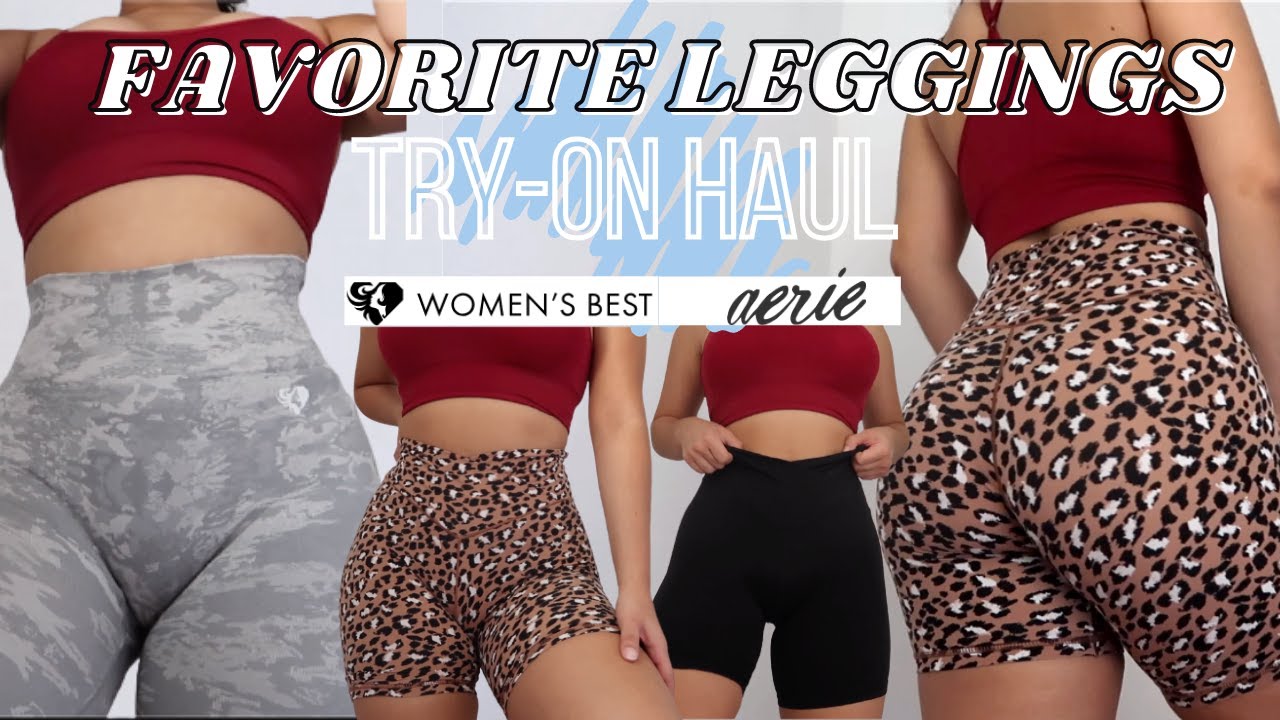 CURRENT FAVORITE GYM LEGGINGS + Try On Haul | MY TOP 3 FAVES | aerie ...