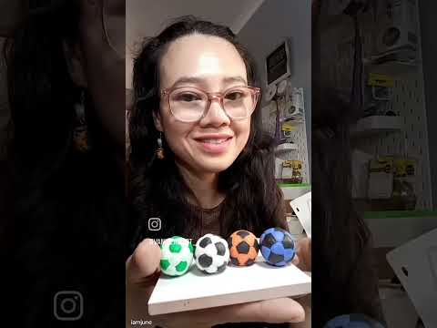 how to make polymer clay soccer balls. - YouTube