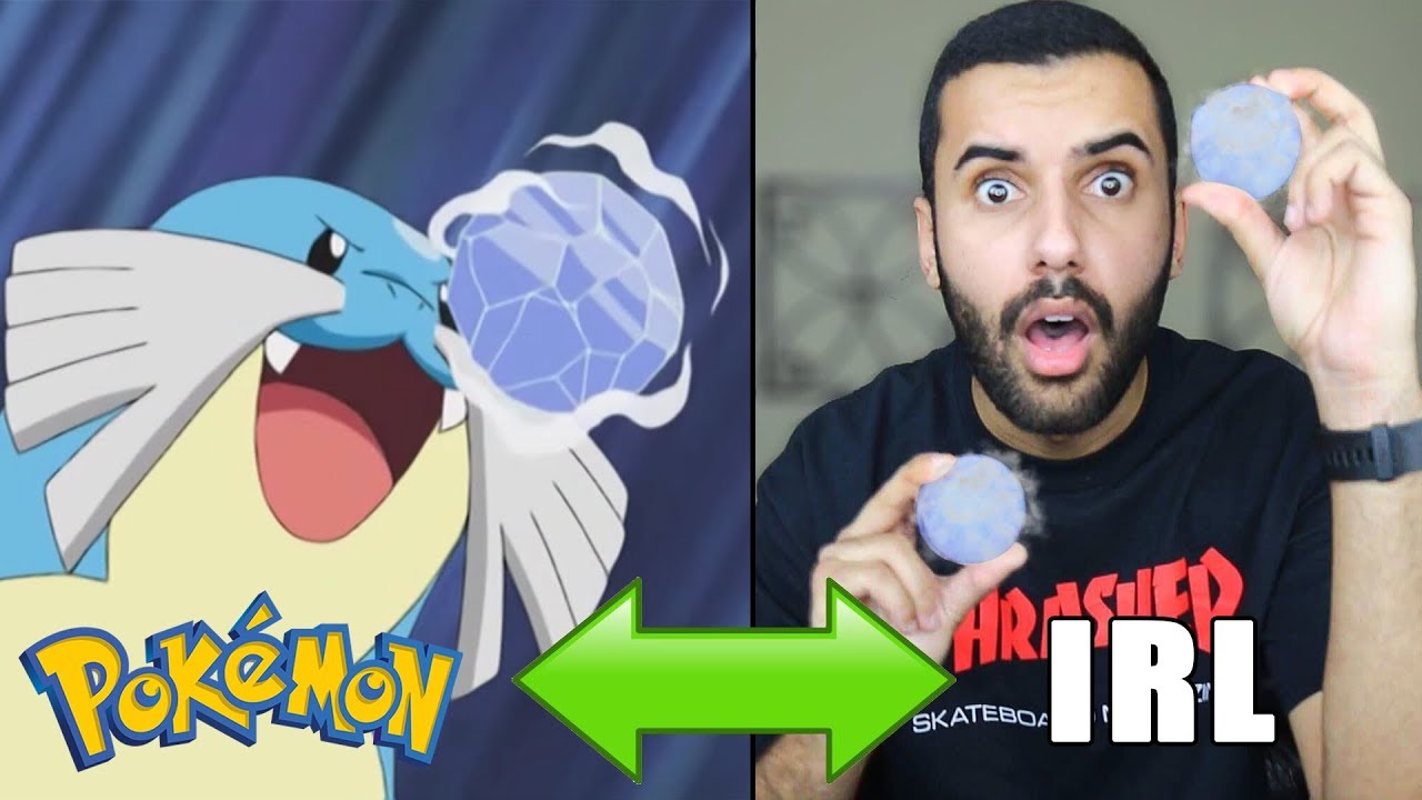 INSANE POKEMON ATTACKS IN REAL LIFE!!! CHALLENGE!! (ICE BALL) *INSANELY ...