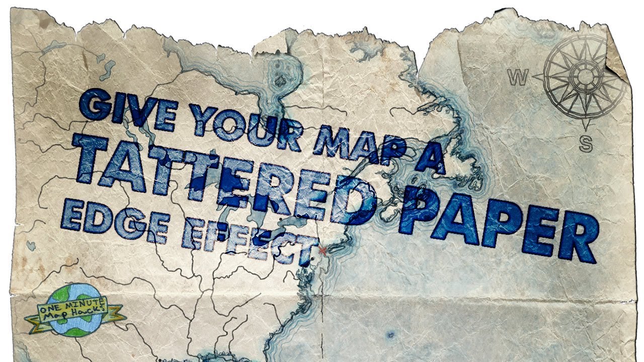 One Minute Map Hack: Give Your Map a Tattered Paper Effect - YouTube