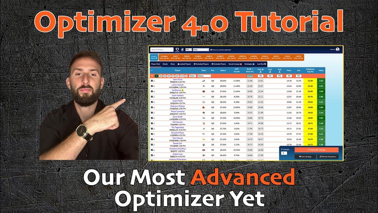 DFS Optimizer 4.0 Tutorial - YouTube