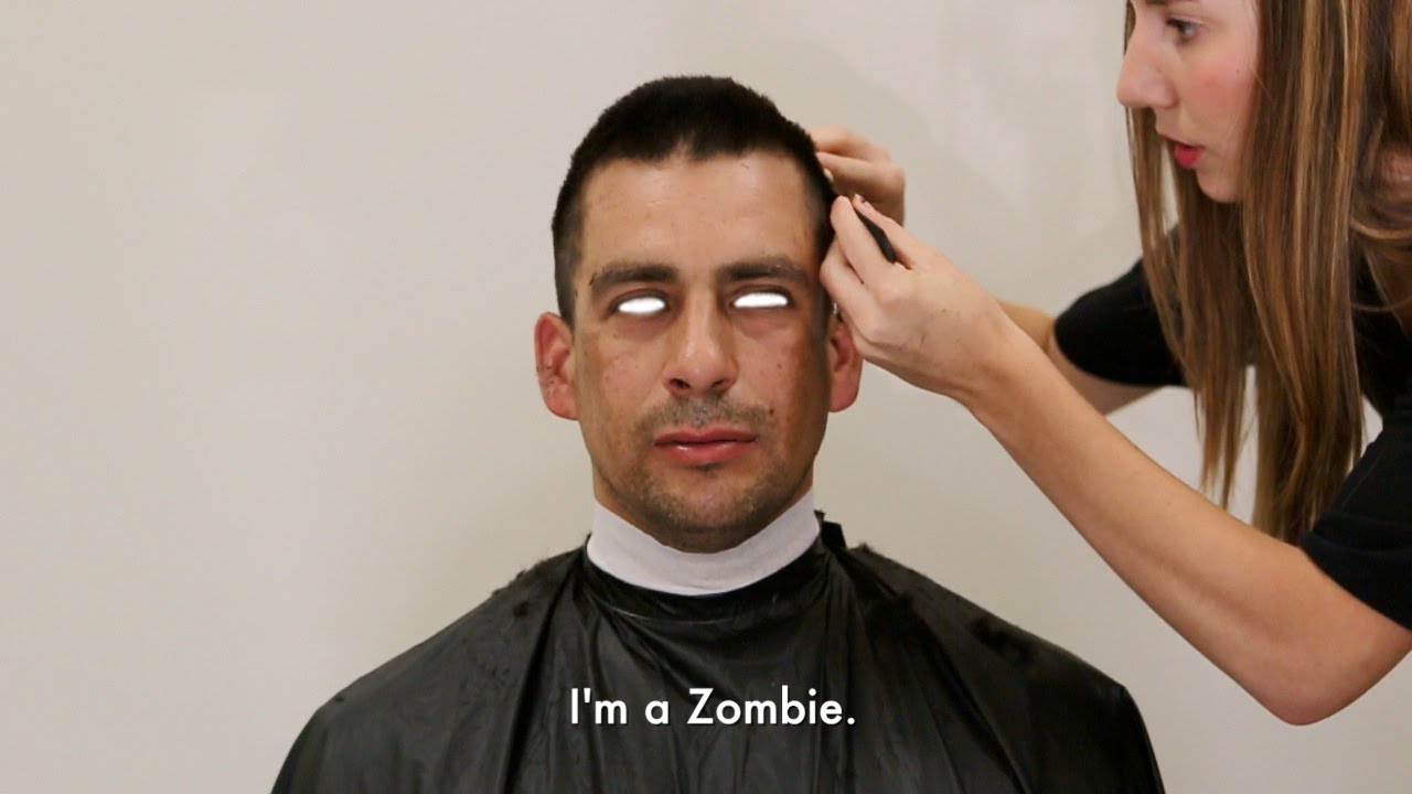 Zombie Hair Cut! "Time Lapse" - YouTube
