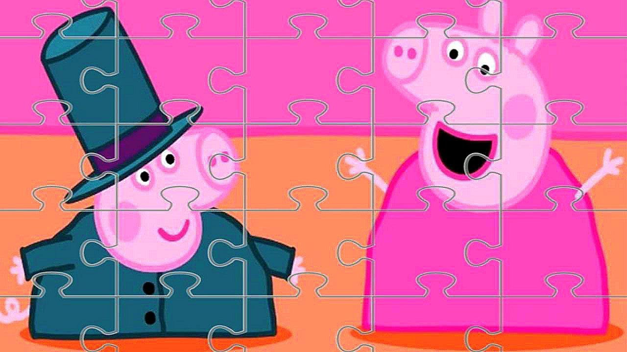 Peppa Pig and her brother George - solving puzzle for kids Peppa Pig ...