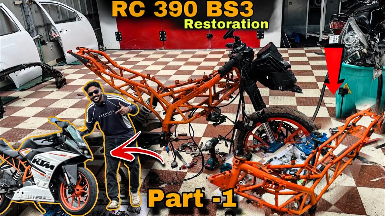 RC 390 BS3 restoration part-1🤩|| ഇനി ഇവനെ നമുക്ക് പണിയാം🐣|| - YouTube