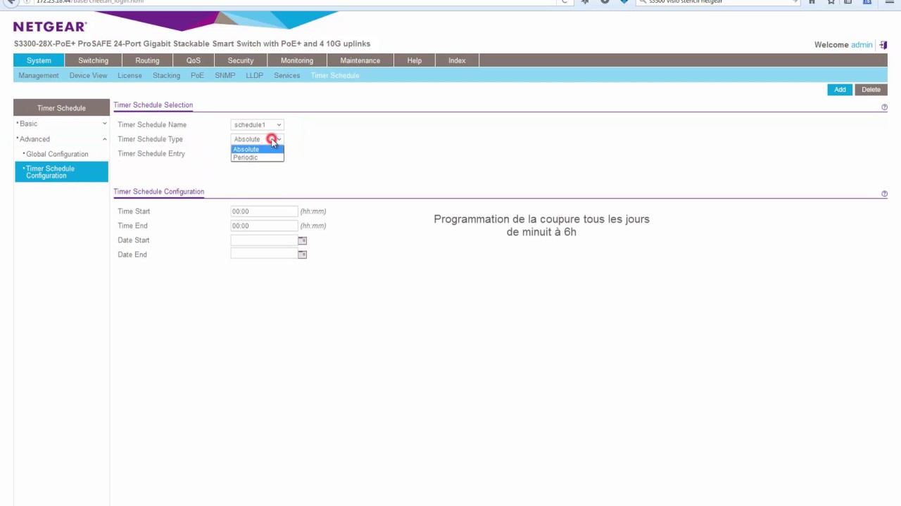 Configurer l'activation horaire du PoE sur un switch NETGEAR - YouTube