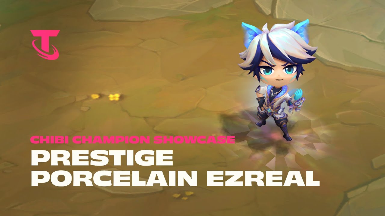 Prestige Porcelain Ezreal | Chibi Champion Showcase - Teamfight Tactics ...