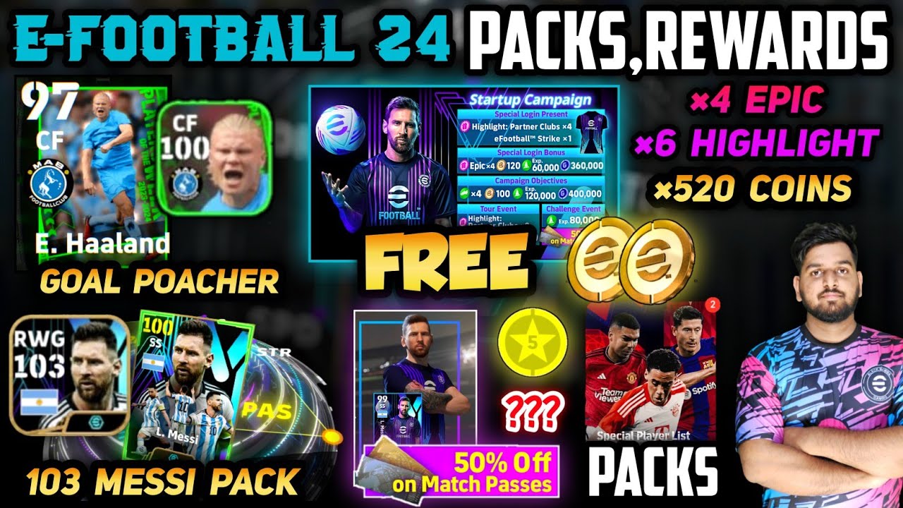 Finally E-FOOTBALL 24 Mobile Is Here 🔥 | All New Pack & Rewards | 4 ...