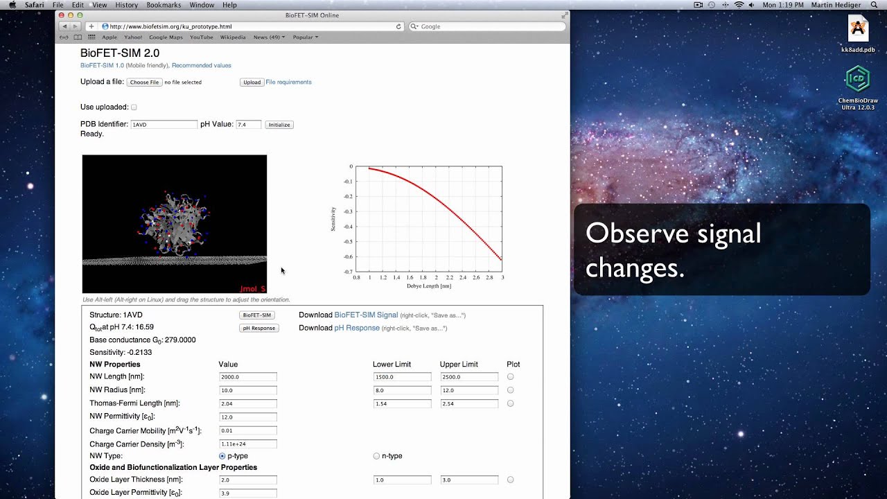 BioFET-SIM signal and pH response - YouTube