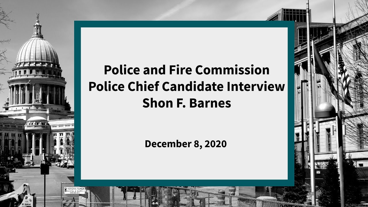 Police Chief Candidate Interview: Shon F. Barnes - YouTube