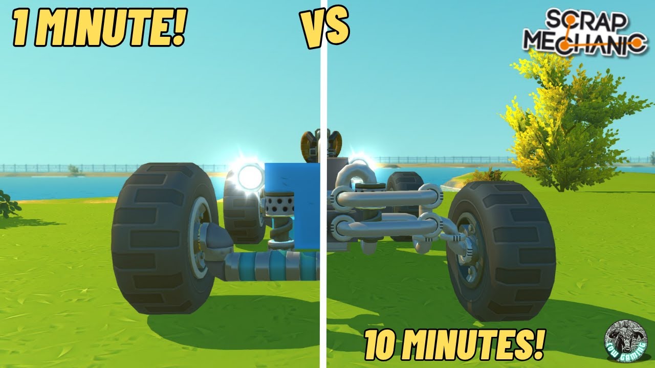 1 Minute vs. 5 Minute vs. 10 Minute Car Builds! | Scrap Mechanic - YouTube