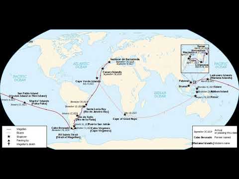Timeline of the Magellan–Elcano circumnavigation | Wikipedia audio ...