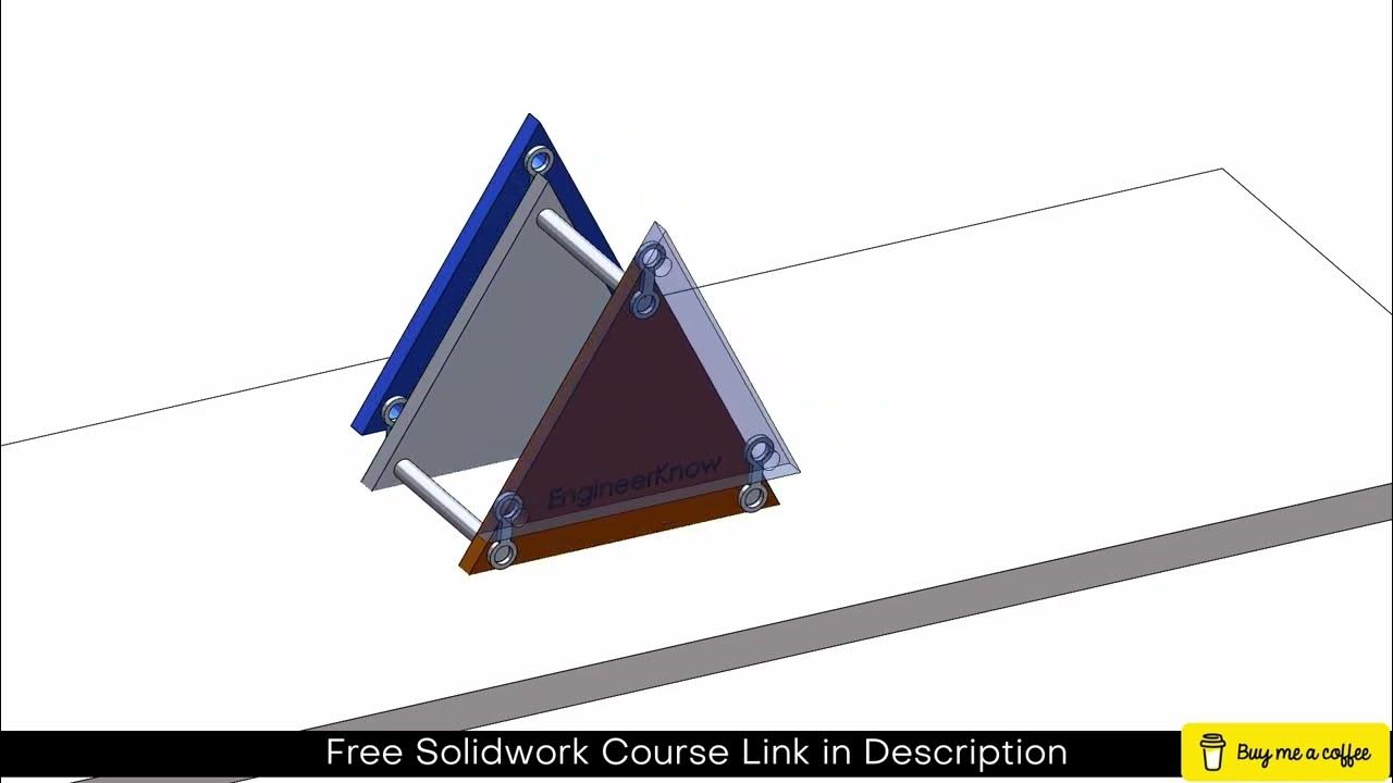 Walking Mechanical Mechanism Animation in Solidworks - YouTube