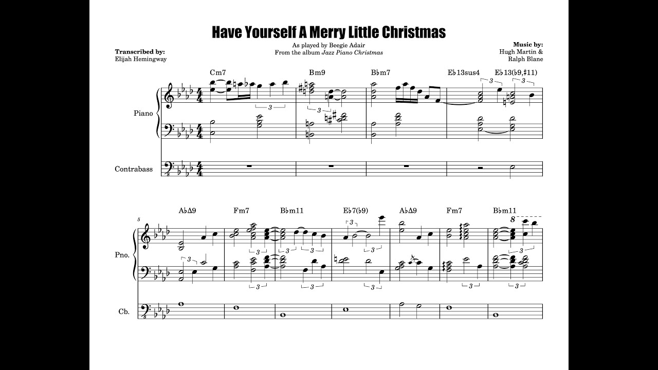 Beegie Adair - Have Yourself A Mery Little Christmas - Sheet music ...