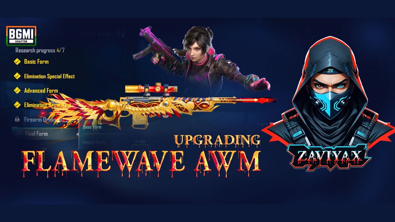NEW FLAMEWAVE AWM UPGRADED | BGMI NEW AWM | AWM KILL MESSAGE | BGMI | # ...