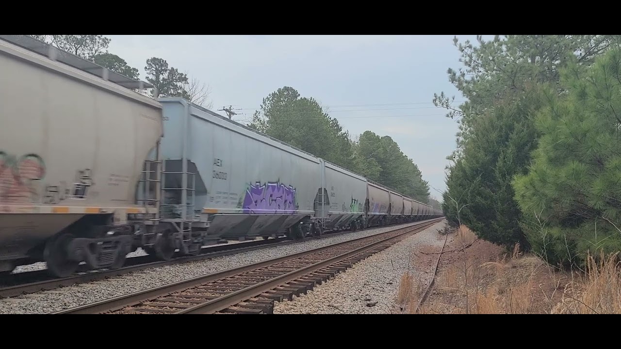 CSX G694 at Butler Branch Road. Dinwiddie County, VA. 02/23/2024 - YouTube