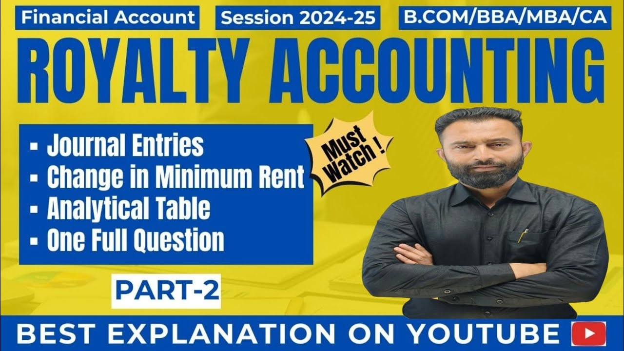 Royalty Accounts | Journal Entries | Change in Minimum Rent | Practical ...