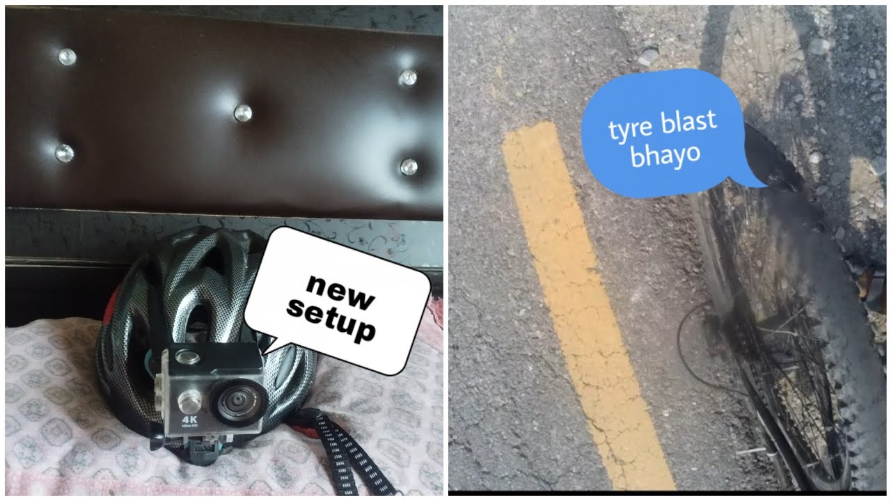 test ride garako GoPro ko/ tyre blast bhayo bato ma 😔 ️🚴 - YouTube
