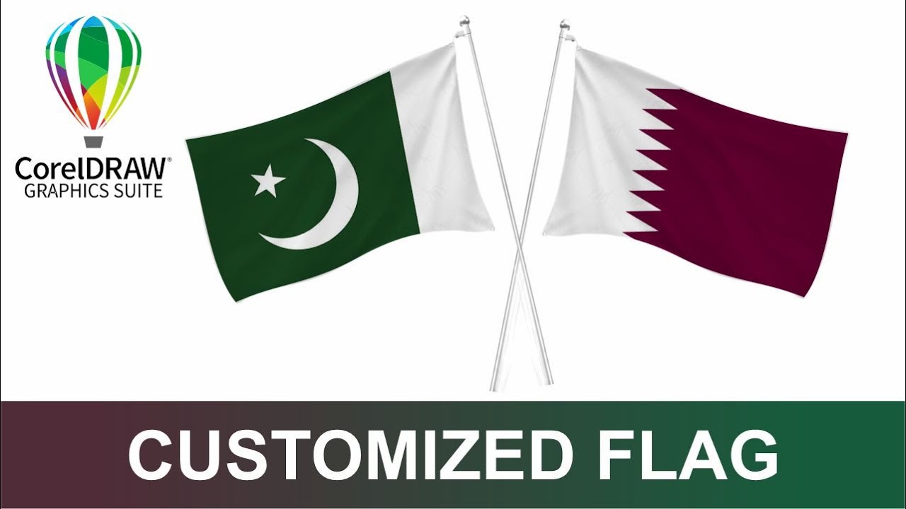 How to make customized flag in CorelDraw | CorelDraw tutorial - YouTube
