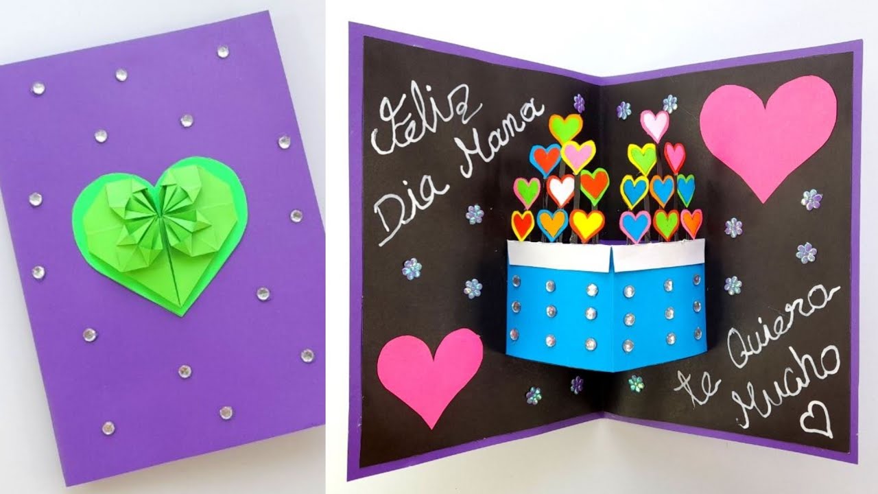Tarjeta POP UP para el día de la madre 💜 idea de Tarjeta para regalar ...