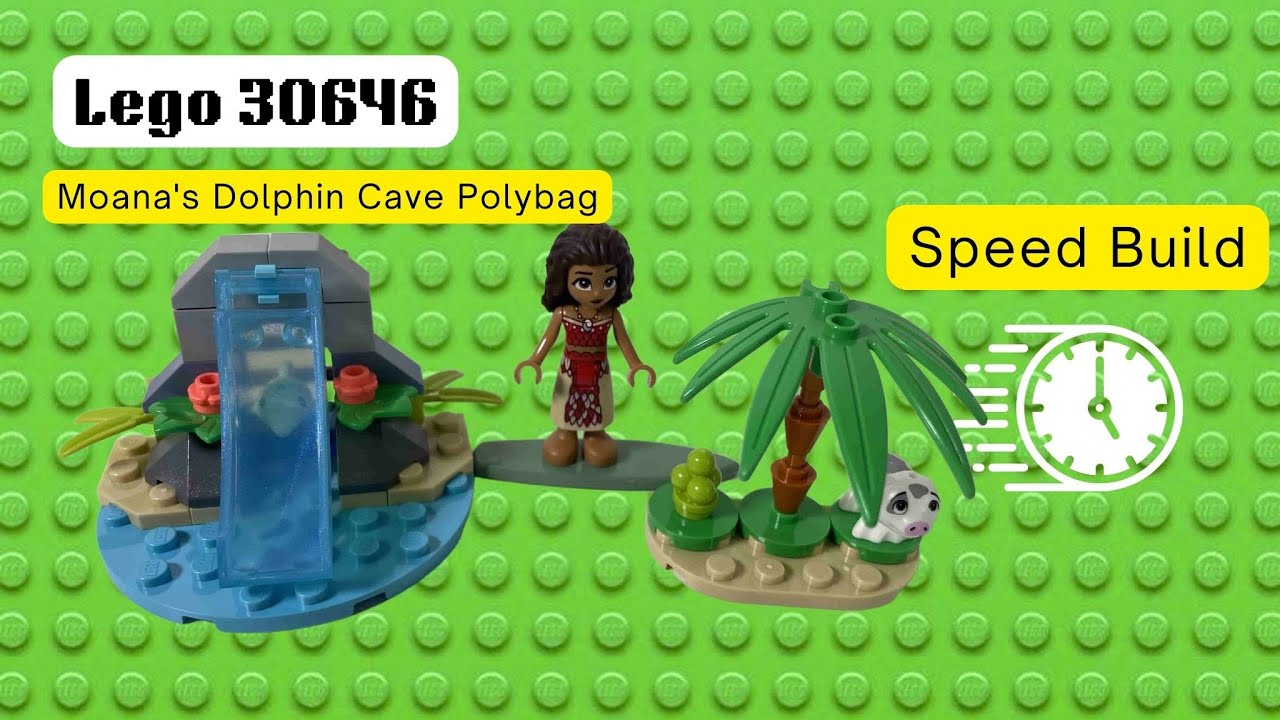 30646 Moana's Dolphin Cave Lego Polybag Speed Build - Step by Step (4x ...
