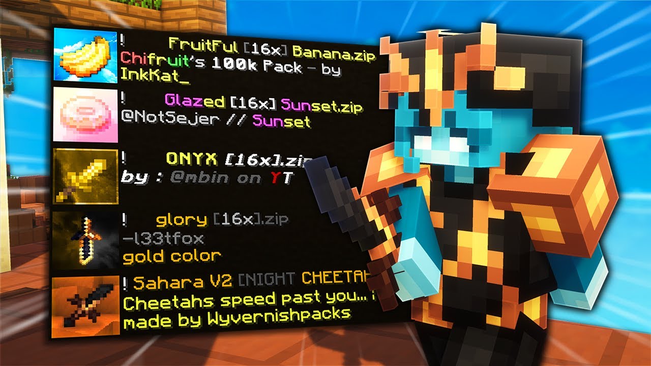 Top 5 BEST Yellow TEXTURE PACKS for Hypixel Bedwars! | [16x / 1.8.9 ...