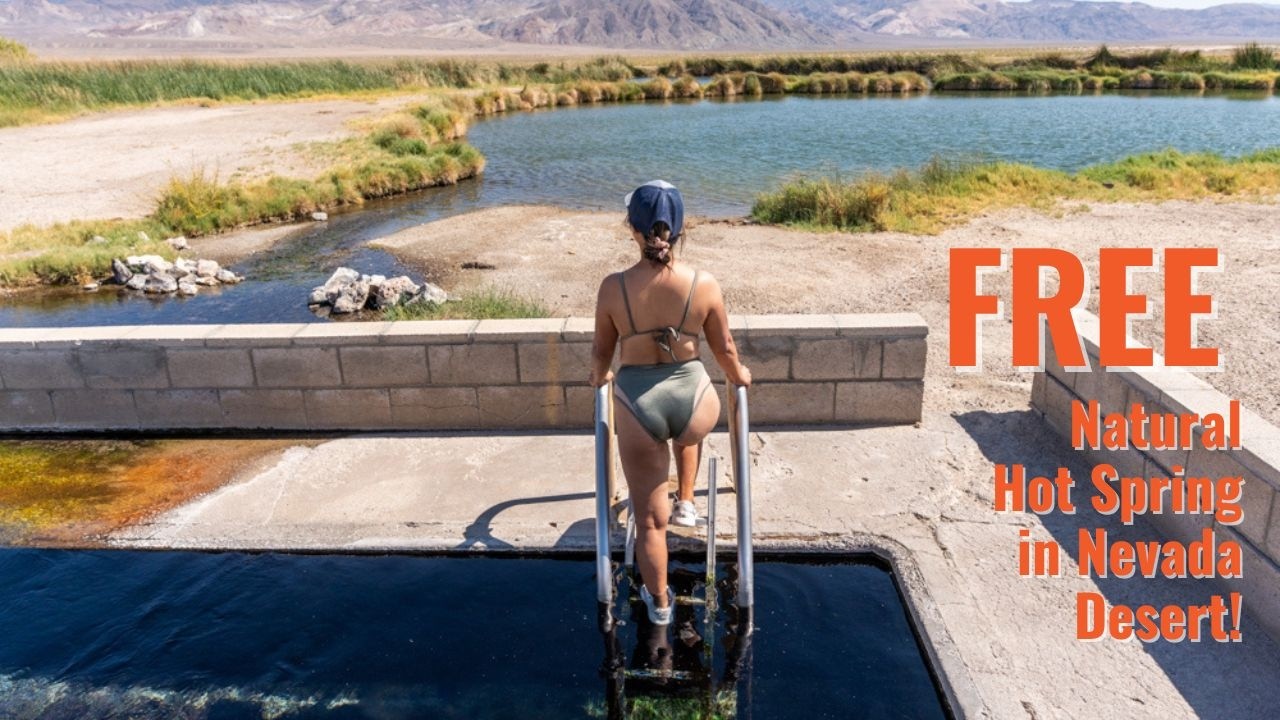 This Awesome Nature Hot Spring is Free in Nevada! - YouTube