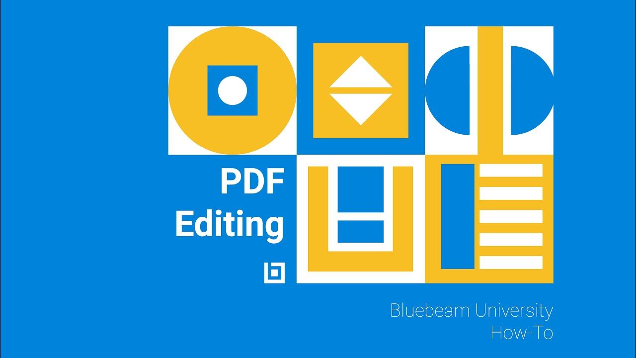 Bluebeam University How-To | PDF Editing - YouTube