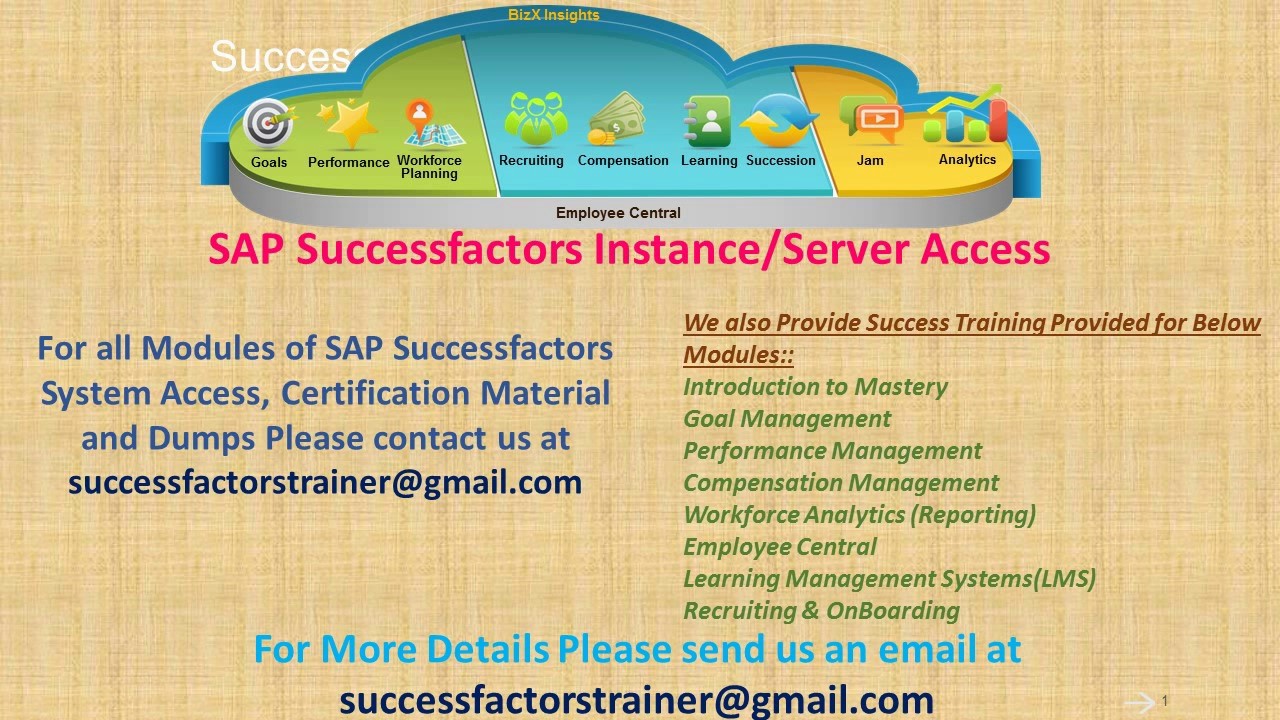 Successfactors Instance access - YouTube