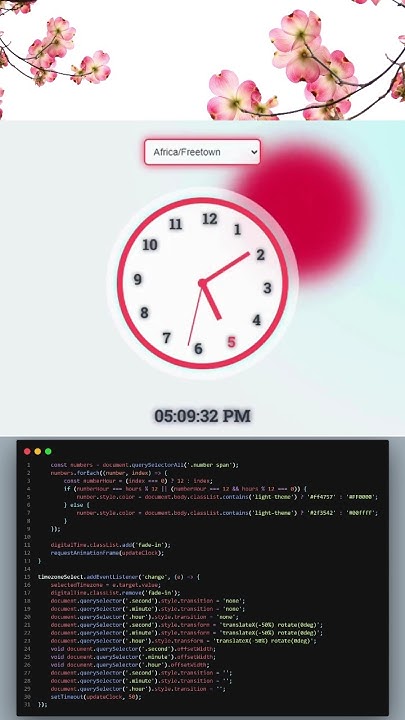 Clock Ui 🕓 #htmlcss #codetips #webdesign #programming #shortsfeed #shorts #goviral #coding - YouTube