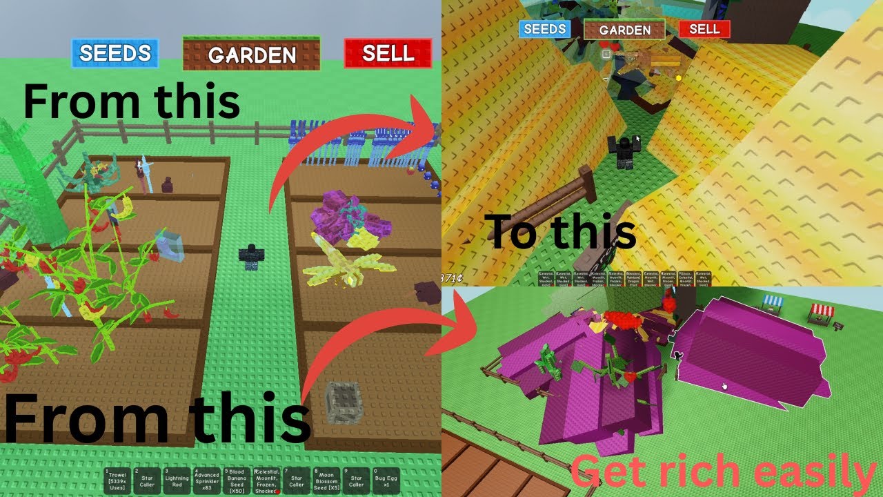 earn billions in grow a garden Roblox using this method, sprinkler ...