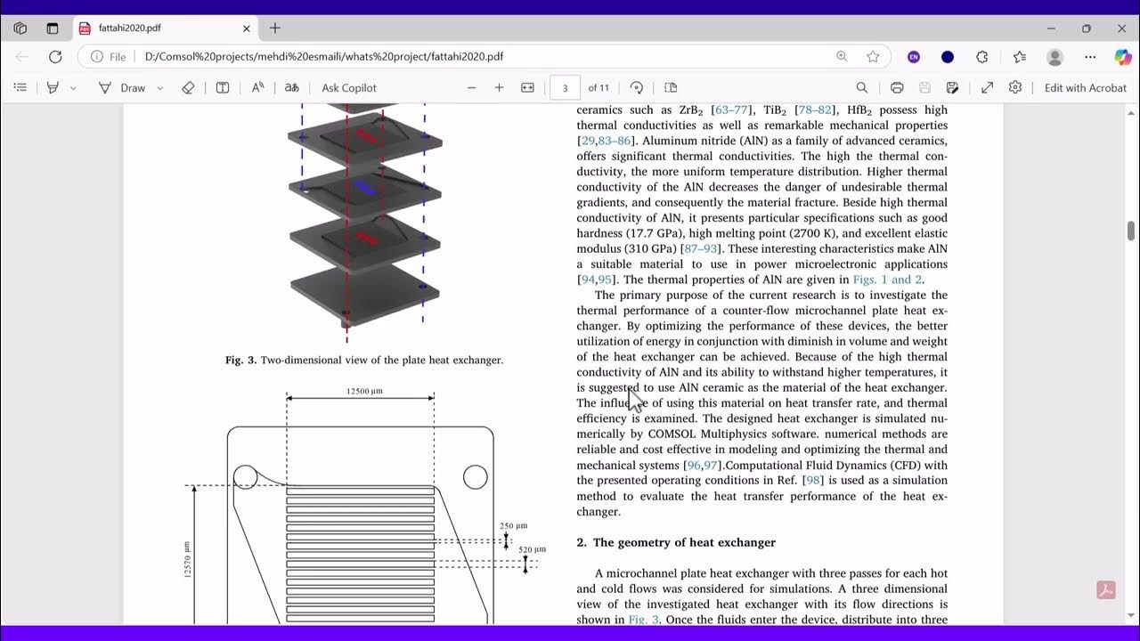 Modeling and Validation of a Microchannel Heat Exchanger in COMSOL | Part 2 - YouTube