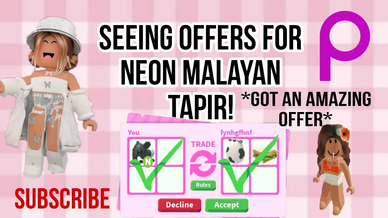 Seeing Amazing offers for Neon Malayan Tapir! *Got my fav pets* (Adopt ...