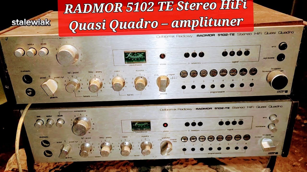 Unitra Radmor 5102 TE 1980r Stereo HiFi Quasi Quadro – amplituner ...