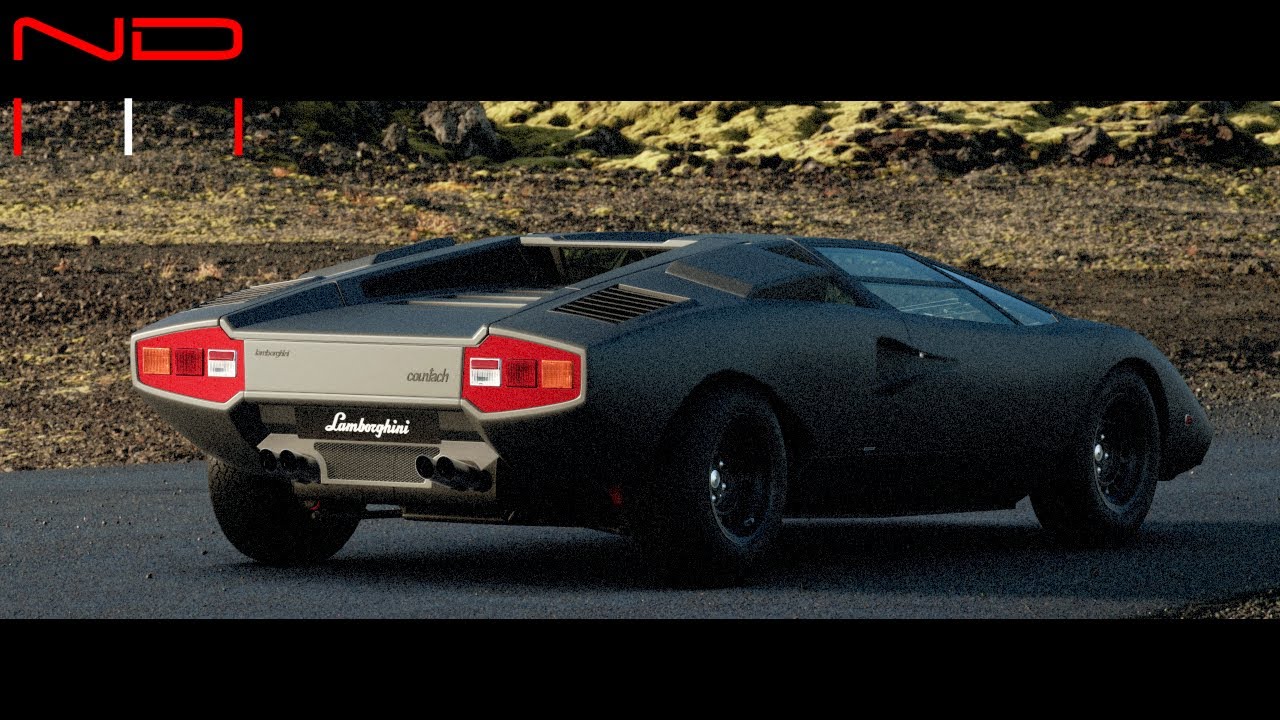 (GT7) Lamborghini Countach LP400 '74 - Exterior Exhaust Sounds - YouTube