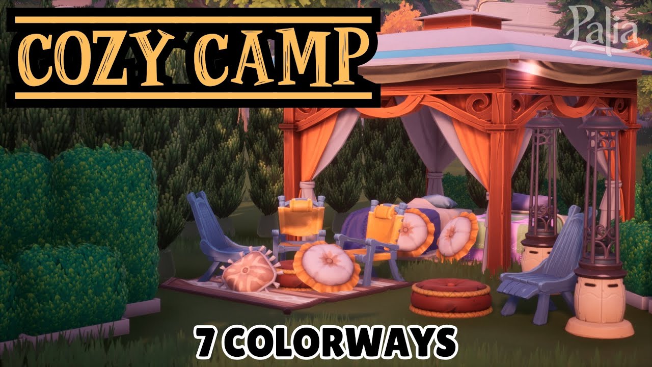 Cozy Camp :: ALL COLORS :: Palia Furniture Walkthrough - YouTube