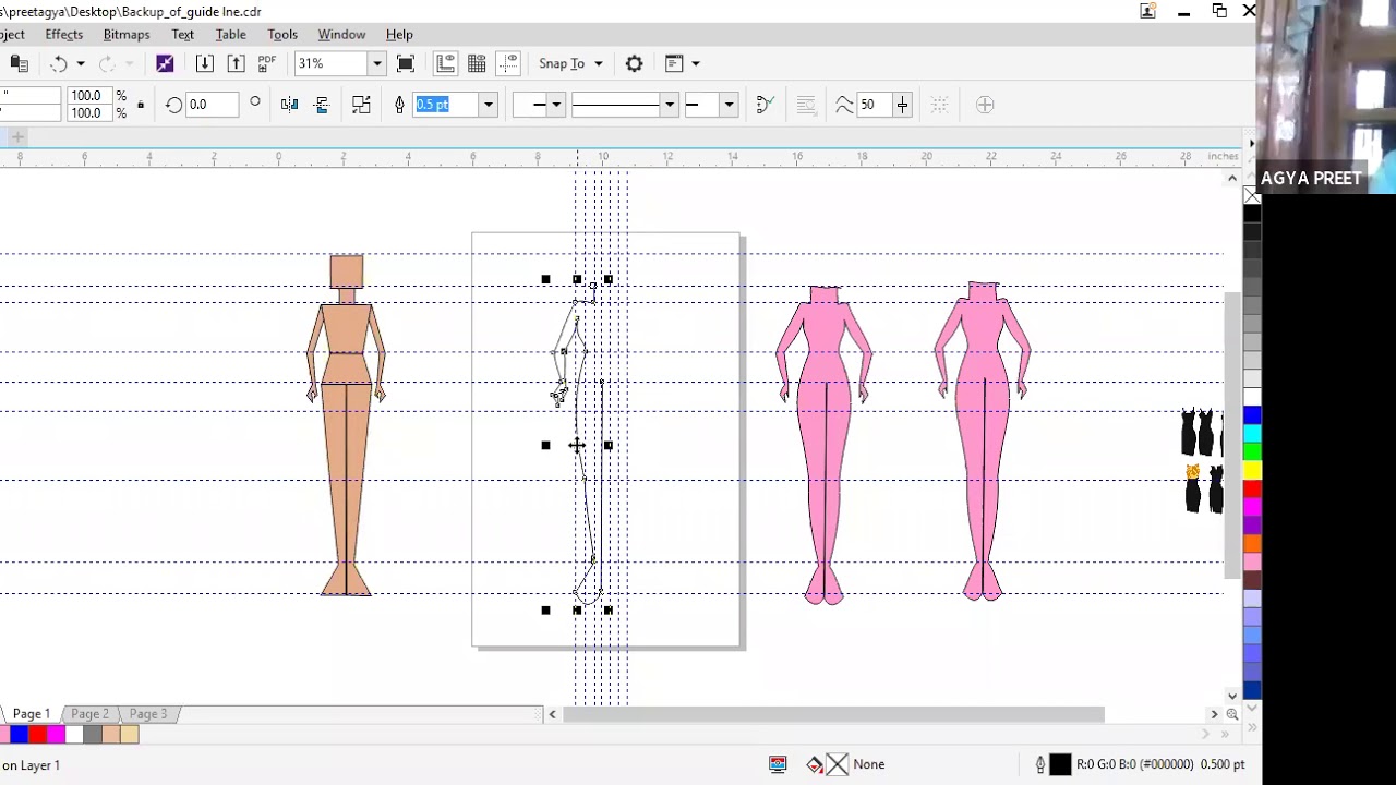 916 8726 4566 Practical Fashion poses and dresses on corel draw Both ...